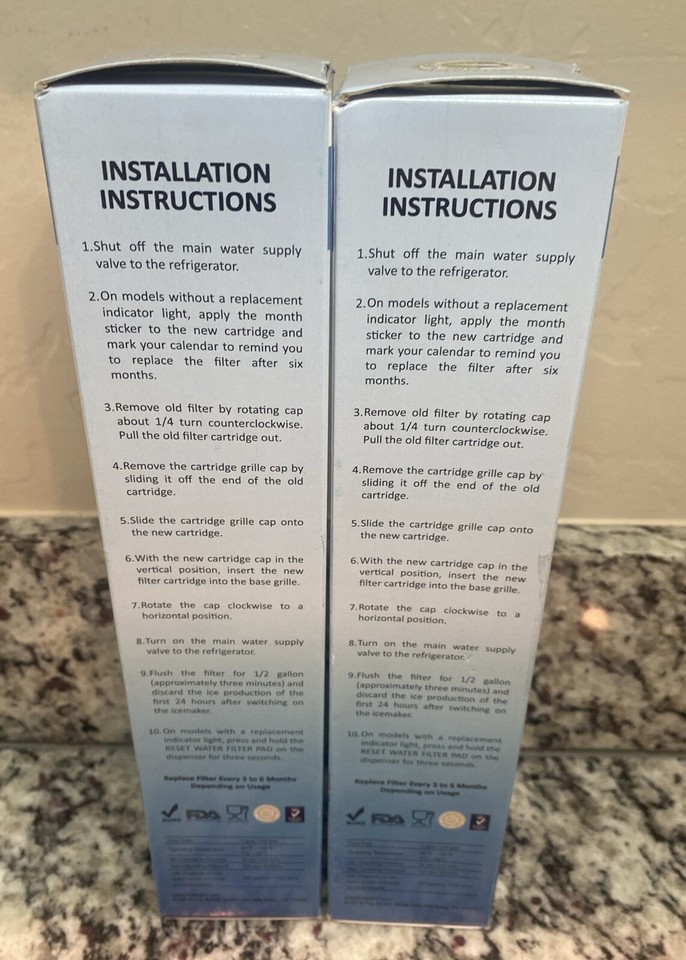 One Purify Refrigerator Water Filter RFC 0500A (Lot of 2 New In Box) | eBay