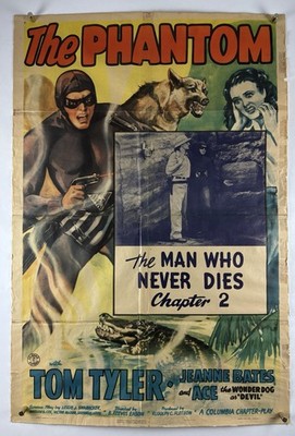 PHANTOM Serial Movie Poster One Sheet 1943 Tom Tyler WW2 Nazi Chapter 2 ...