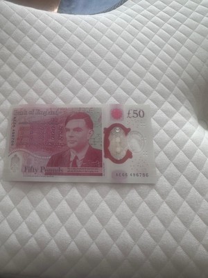 Bank of England one 50 pound Polymer note AB55 224455 RARE AND ...