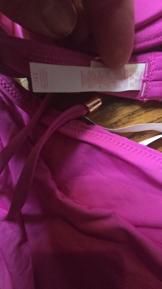 Victoria’s Secret Swim Icon Push-Up Bikini Side Tie Set Pink Medium 32C ...