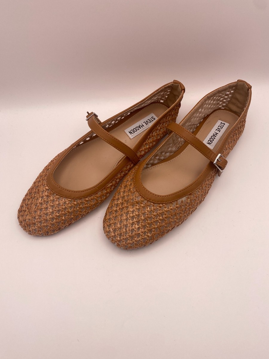 Steve Madden Womens Caeli Mary Jane Tan Flat Sz 7.5 | eBay