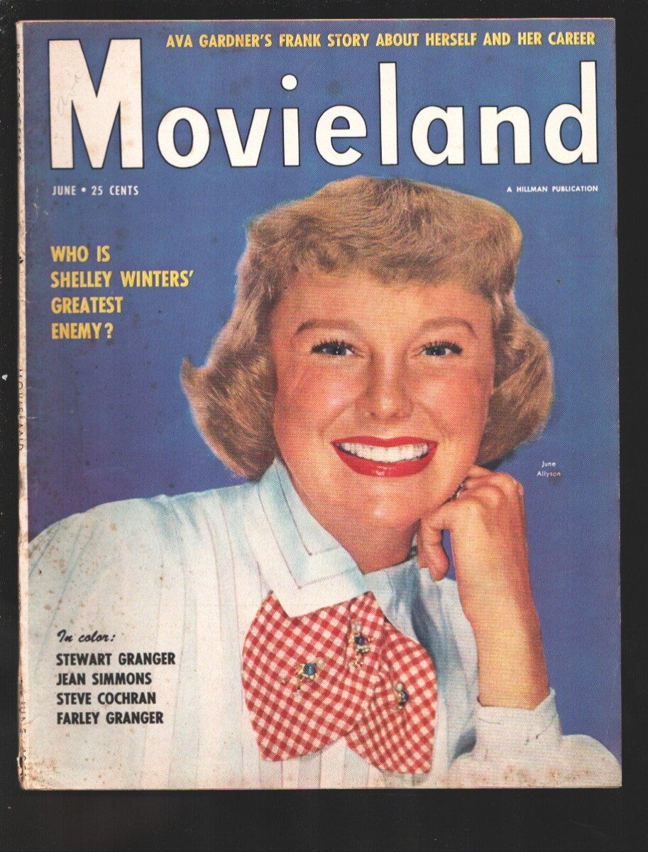 MAG: Movieland 6/1951-June Allyson-Shelley Winters-Ava Gardner-Jean ...