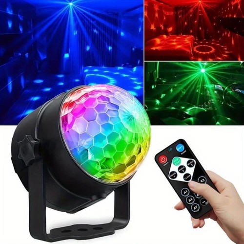 LED Stage Light Magic Ball Crystal RGB Rotating DJ Decor Disco Club ...