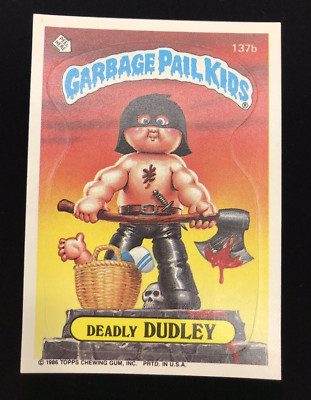 Deadly Dudley Garbage Pail Kids 1986 Topps Original Series 4 GPK #137b ...