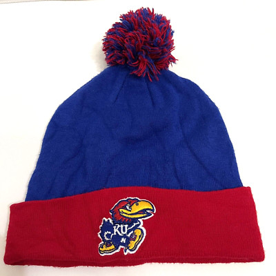 Jayhawks KU Beanie With Pom Pom Hat - University Of Kansas Football ...