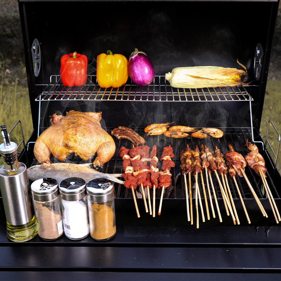 BBQ Grill Charcoal Barbecue Pit Patio Backyard Meat Cooker Smoker ...