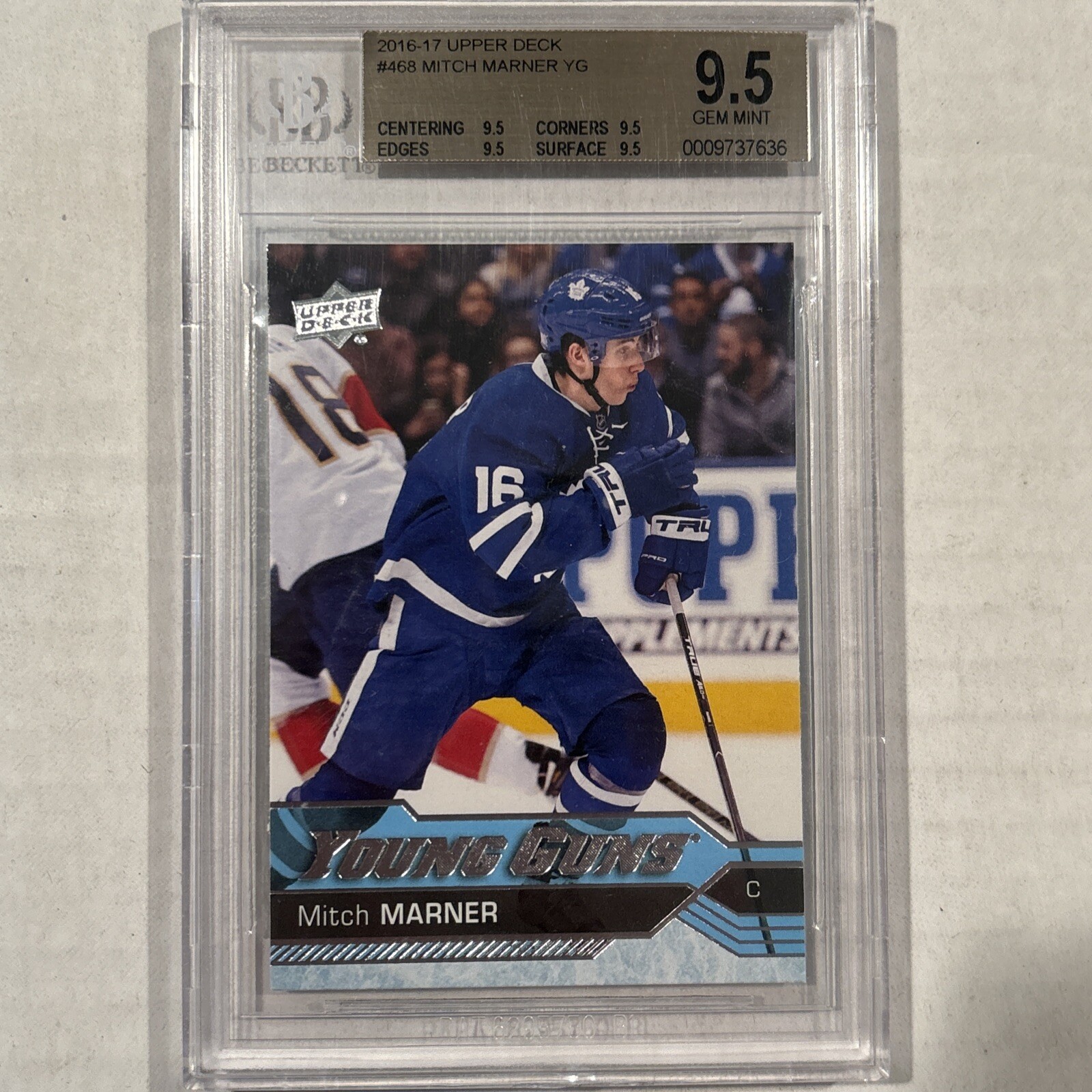 Mitch Marner 2016-17 Upper Deck Young Guns BGS 9.5 Rookie RC #468 ...