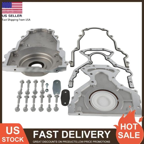 Non-VVT Front Engine Timing Cover + Rear Main Seal Kit for GM LS2 LS3 ...