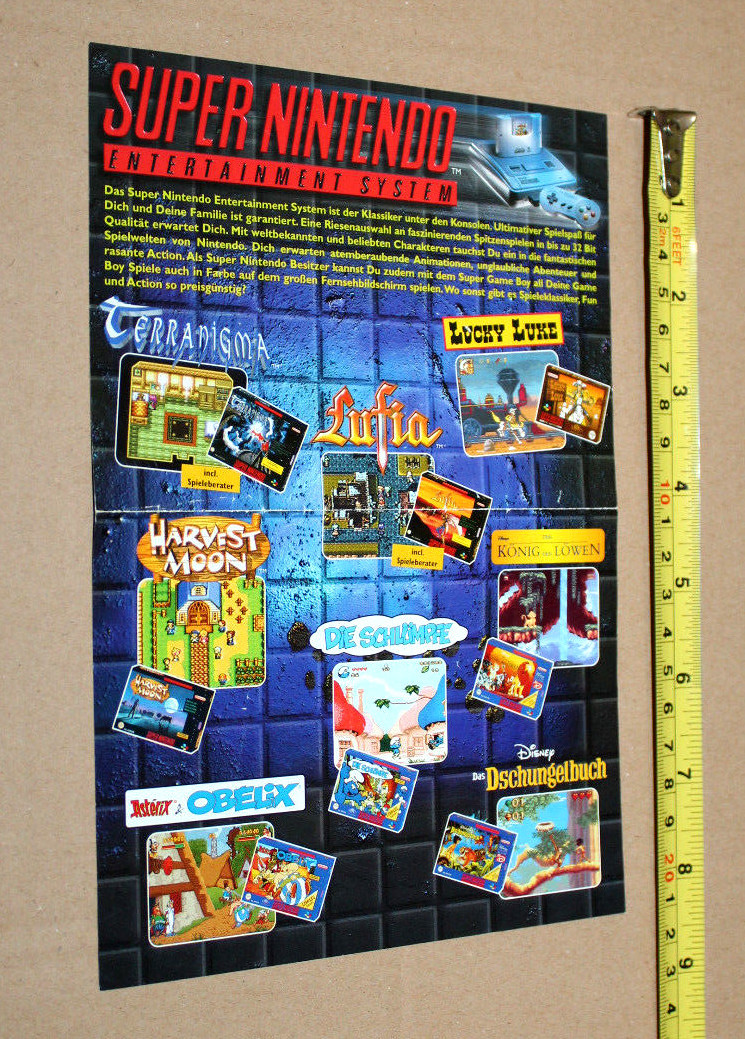 SNES Super Nintendo Game Boy Werbung Ad Page Flyer Promo Zelda Mario ...