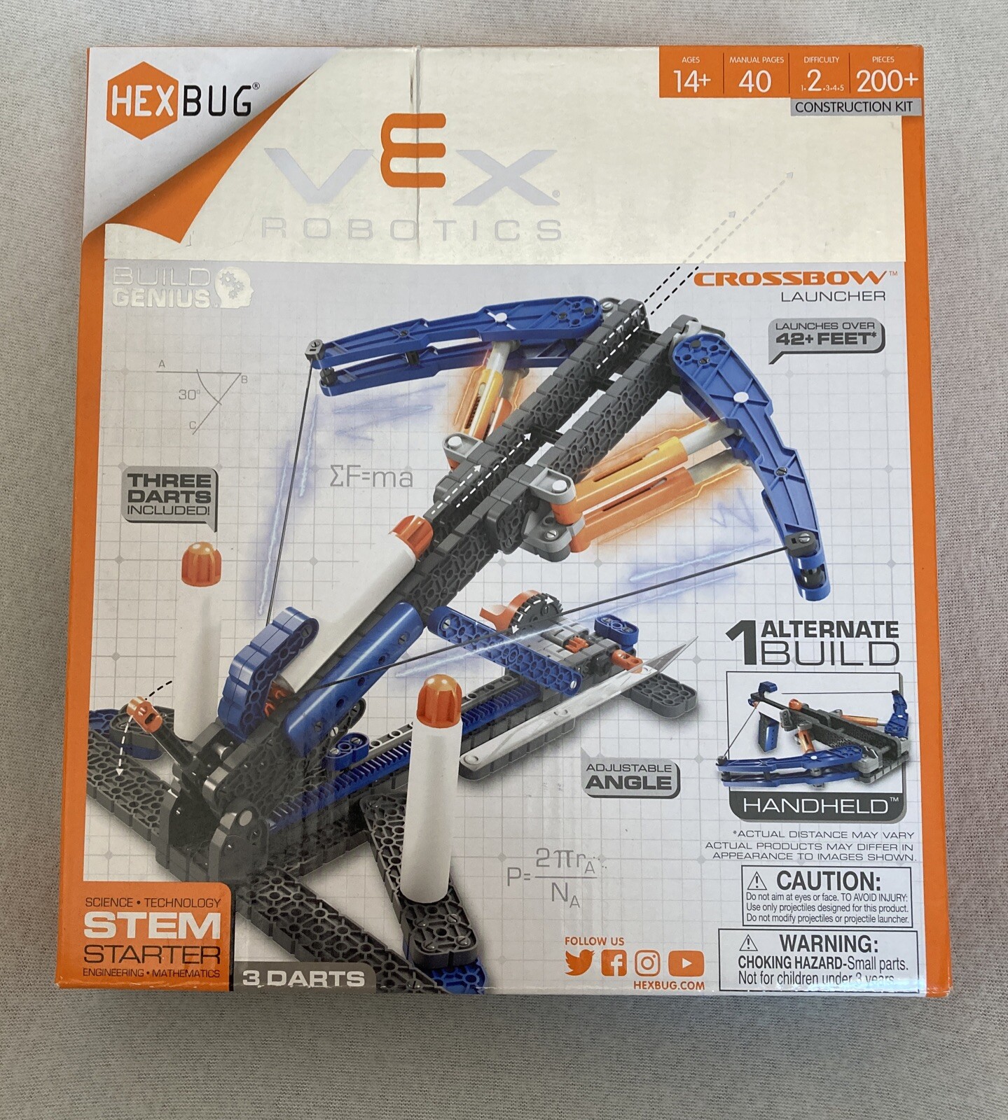 HEX BUG CROSSBOW LAUNCHER-VEX ROBOTICS-NEW IN BOX-HANDLING-STEM STARTER ...