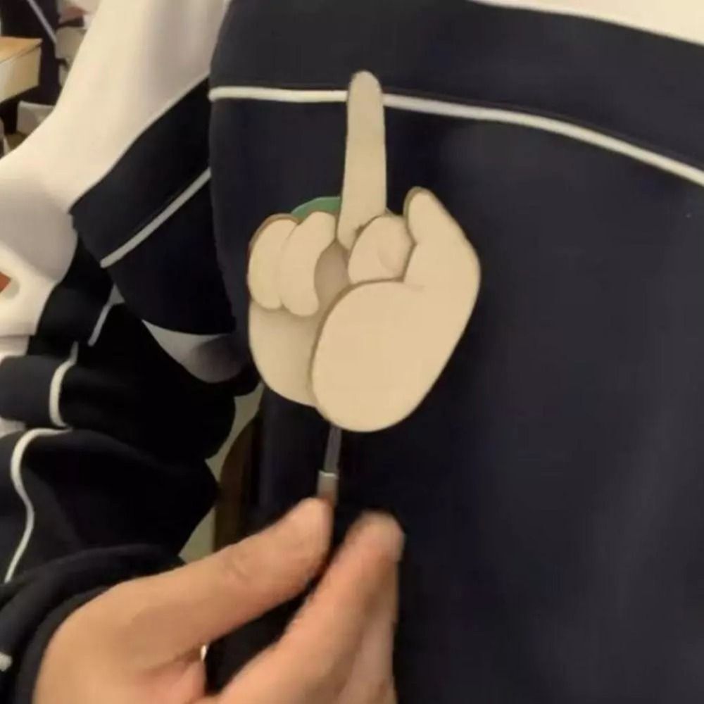 Interactive Finger Pin DIY Kit Middle Finger Pin for Women Men | eBay