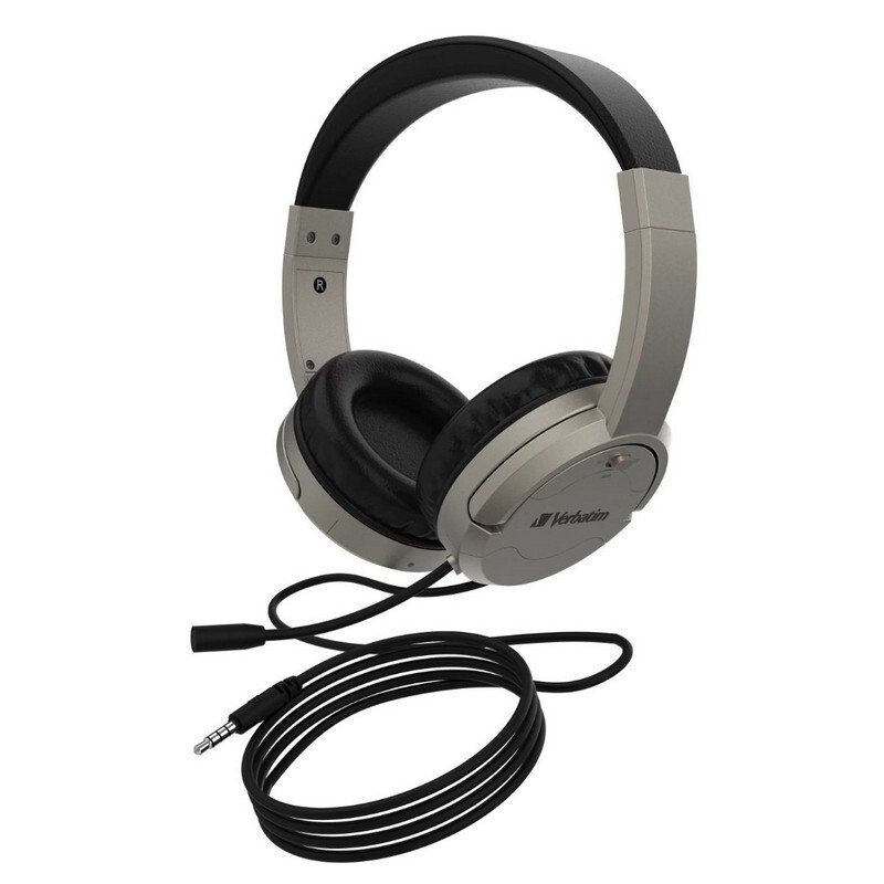 Verbatim Multimedia Headset ANC & Noise Cancelling Boom Mic -Graphite ...