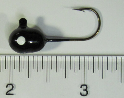 25 Floating Jig Heads 2/0 Black white eye Walleye baits Rigs | eBay