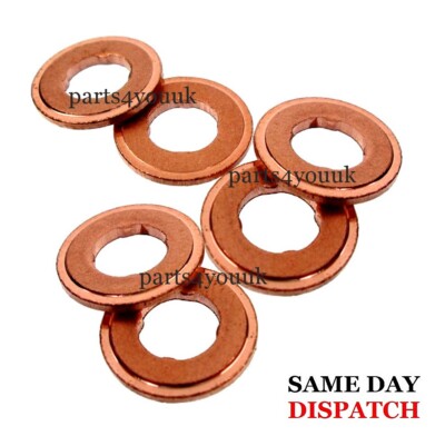x6 DIESEL for BOSCH INJECTOR COPPER WASHERS SEALS for BMW 1 2 3 4 5 6 7 ...