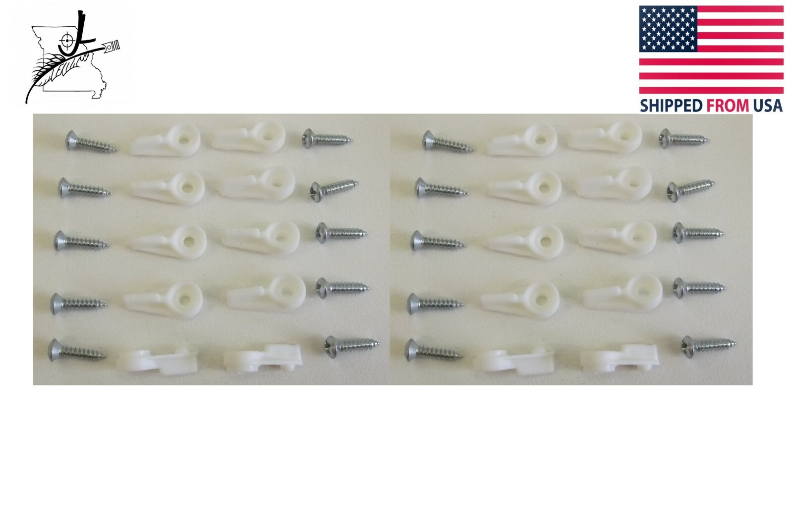 20 Window Screen Storm Clips & Screws Nylon Plastic Sash White Holder ...