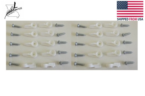20 Window Screen Storm Clips & Screws Nylon Plastic Sash White Holder ...