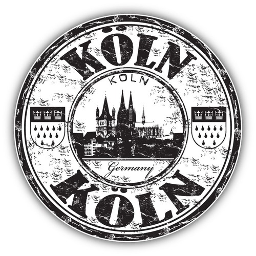 Koln City Germany Grunge Travel Stamp Car Bumper Sticker Decal 5" x 5 ...