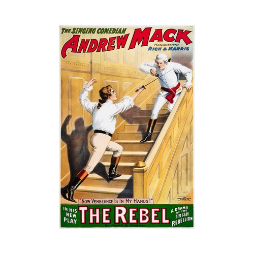 Singing Comedian, Andrew Mack, The Rebel, Semi-Metallic Gloss, 24" x 36 ...