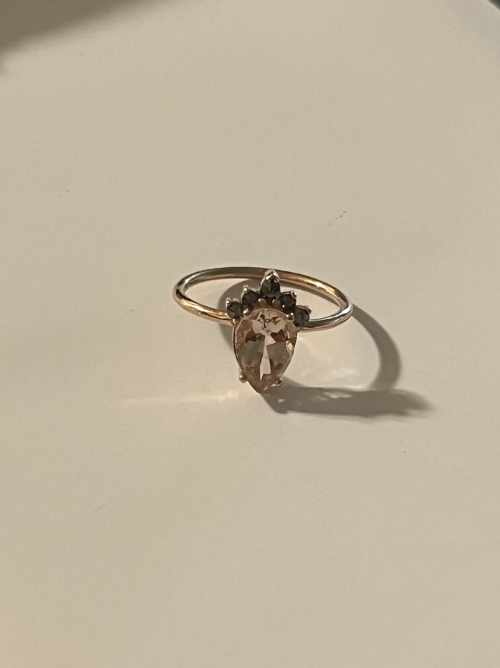Alexis Russell Morganite & Diamond Engagement Ring 6.5 | eBay