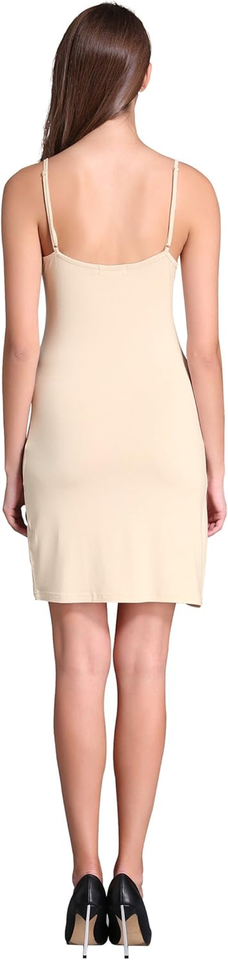 Full Slip for Women under Dress Adjustable Spaghetti Strap Knee Length ...