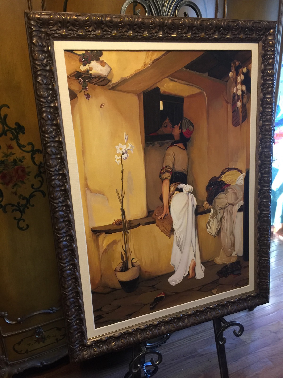 Sofokli Telo oil on canvas ( THE KISS ) | eBay