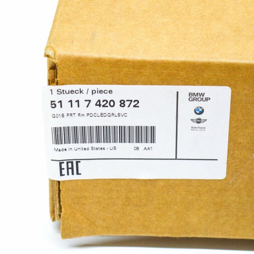 BMW X3 G01 FRONT BUMPER RIGHT SIDE OPEN GRILLE 51117420872 NO DUTY TO ...