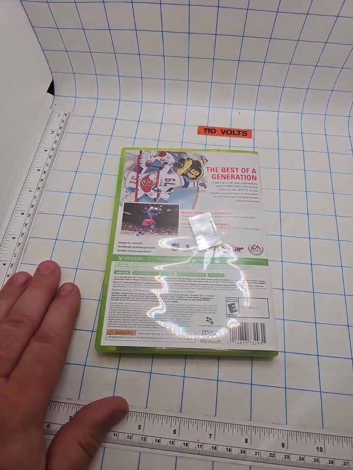 NHL 15 (Microsoft Xbox 360, 2014) No Manual Case Cracked Game Disk Good ...