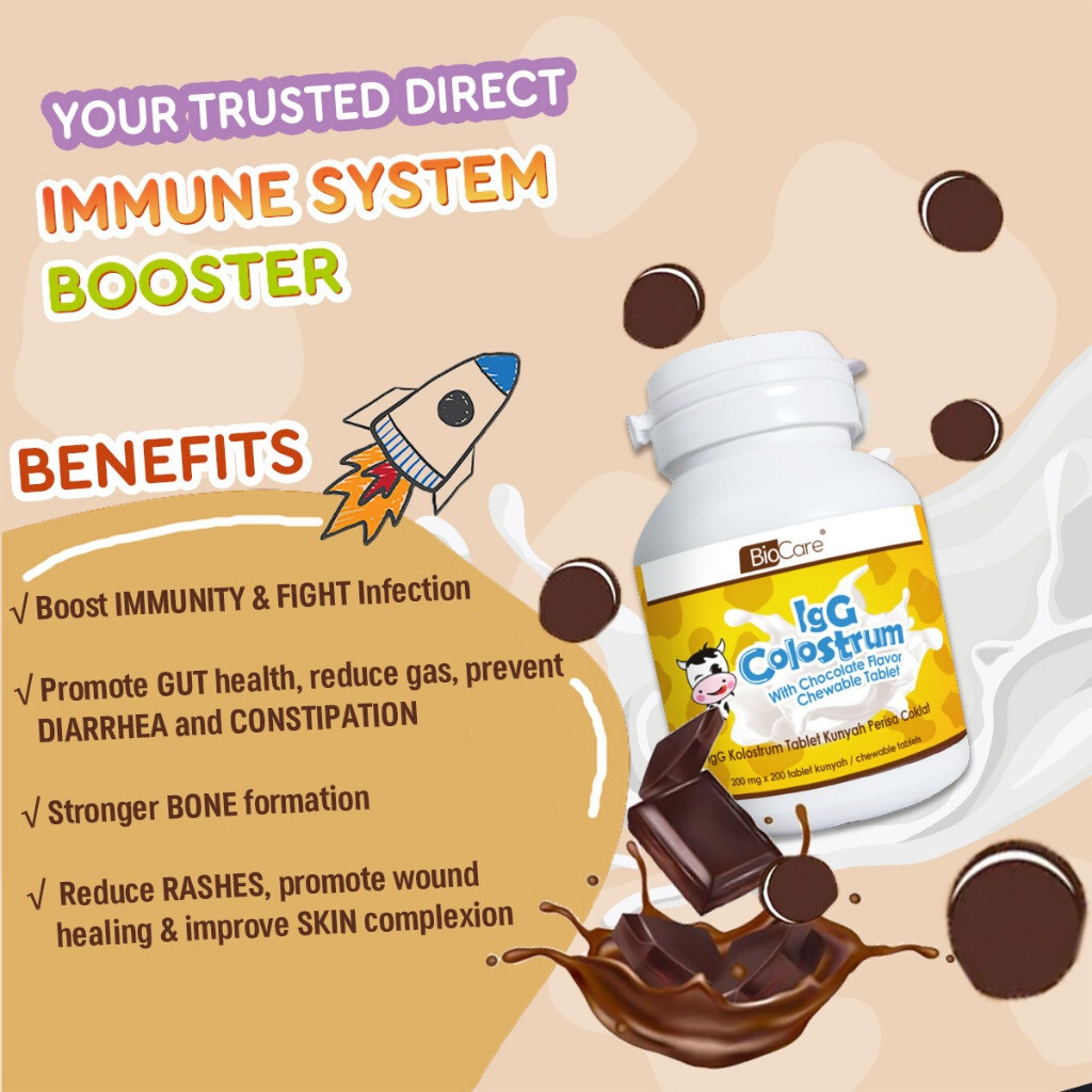 1X Colostrum Supplement for Strengthen Immune System 200 Tabs Free Ship ...