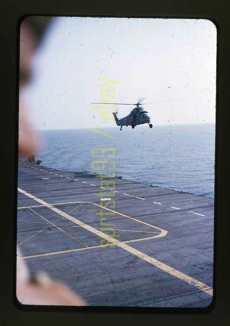 US Navy Sikorsky H-34 Seabat Helicopter on Carrier - 1960s- Vintage ...