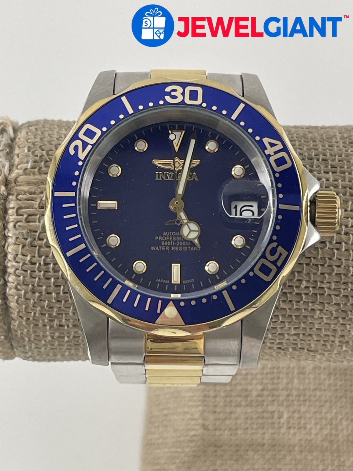 INVICTA AUTOMATIC PROFESSIONAL STAINLESS STEEL MEN'S WATCH 6.5" WORKING ...