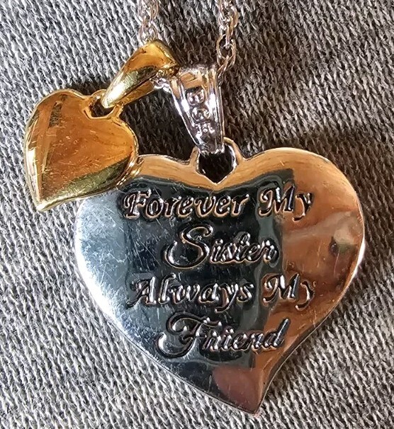 Forever My Sister Always My Friend Heart Necklace | eBay