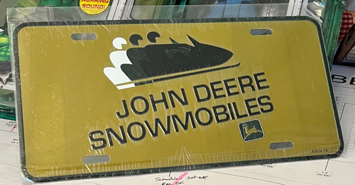 ORIGINAL ~ 1976 JOHN DEERE SNOWMOBILE License Plate Sign - NEW! | eBay