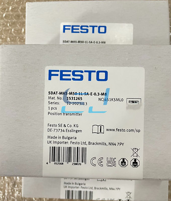 1PC Brand New FESTO SDAT-MHS-M50-1L-SA-E-0.3-M8 1531265 Position Sensor ...