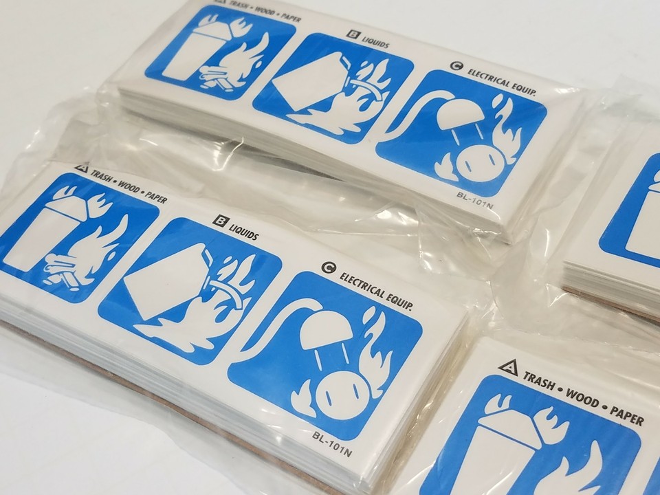 Lot of (100) Brooks ABC Pictorial Vinyl Labels / Stickers - Model BL ...