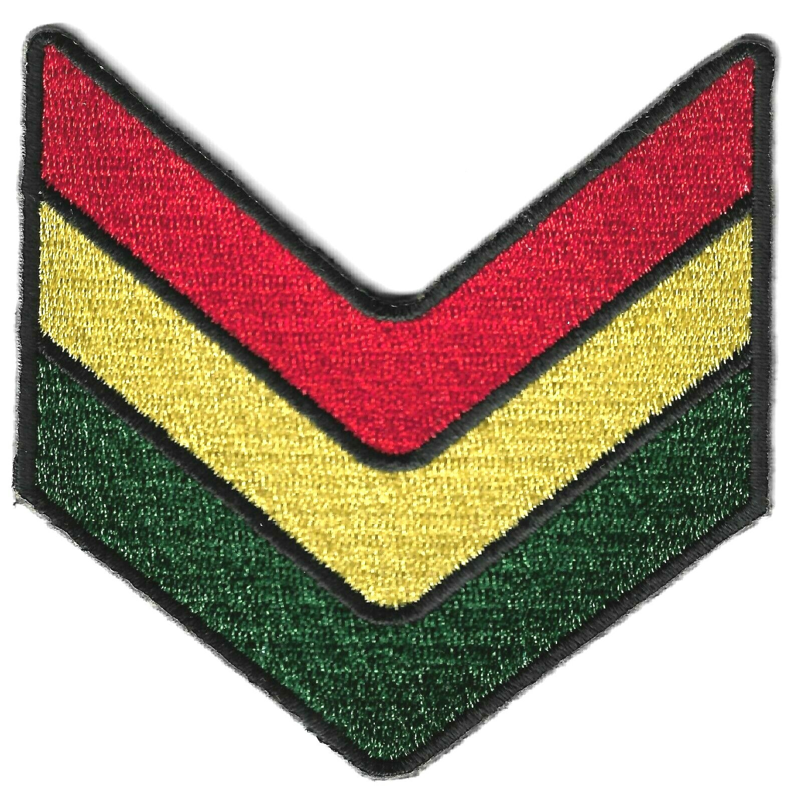 Reggae & Rasta Chevron Insignia Patch [Embroidered] Emblem Symbol Badge ...