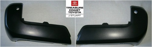 2 NEW OEM TOYOTA TACOMA 16-21 MATTE BLACK REAR UNPAINTED BUMPER END ...