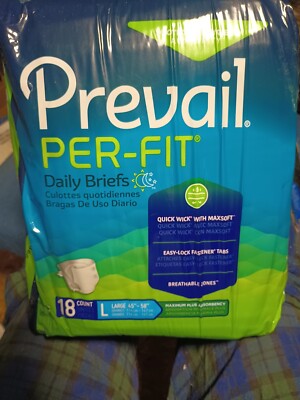 Prevail Per-Fit Adult Incontinence Briefs Diapers, Maximum Absorbency ...