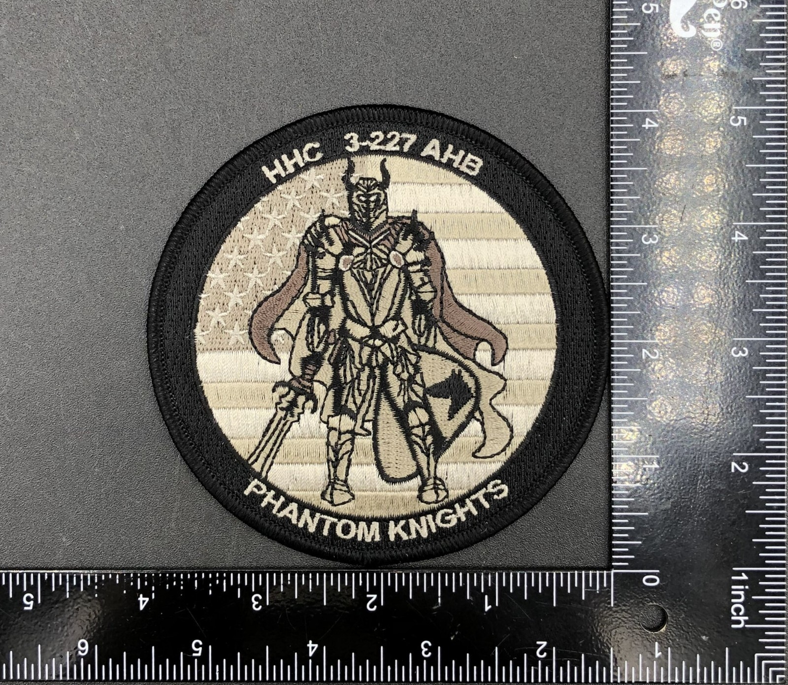 US Army HHC 3-227 AHB 1 CAV Phantom Knights Black/Grey Patch OIF OEF | eBay