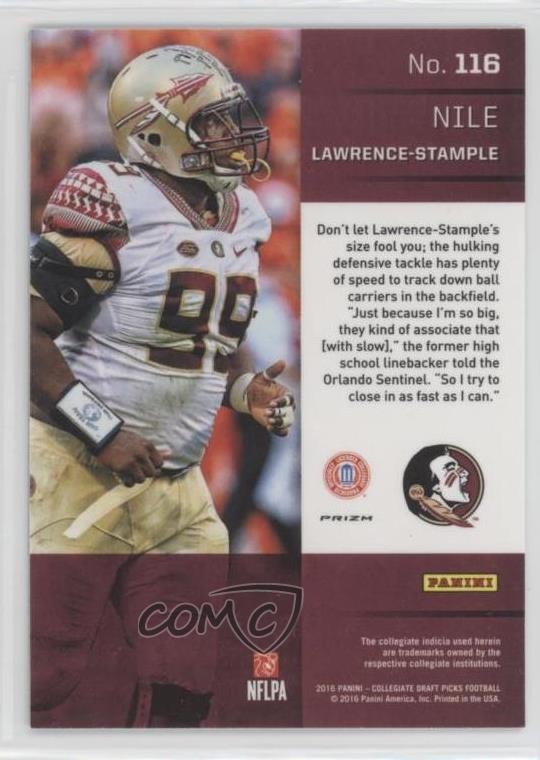 2016 Panini Prizm Collegiate Draft Picks Blue Nile Lawrence-Stample #116 | eBay