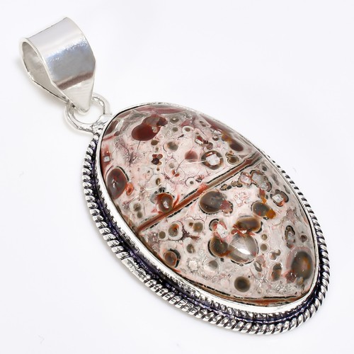 Leopard Skin Jasper Vintage Handmade 925 Sterling Silver Pendant 2.1" GSR-360 | eBay