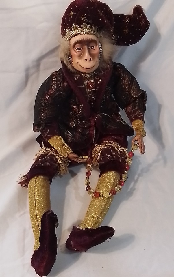 Katherine's Collection Wayne Kleski Monkey Wizard Court Jester Doll ...