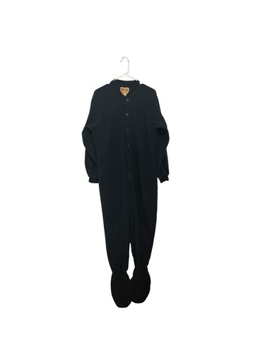 Big Feet Pjs Adult Navy Blue Fleece Footed Pajamas One Piece Sleepwear ...