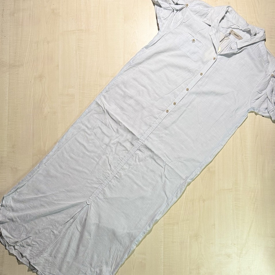 Humanoid Dress Cover Up Cotton Button Up Light Blue Size S | eBay UK