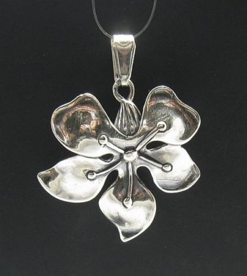 Stylish Sterling Silver Pendant Flower Hallmarked 925 New Quality ...