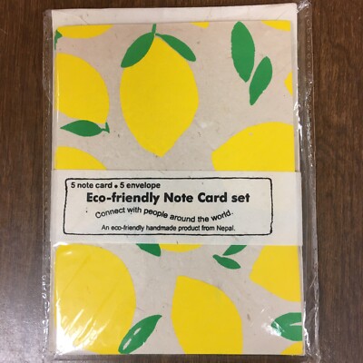 Lemon Note Card set 5 note cards +5 envelopes | eBay