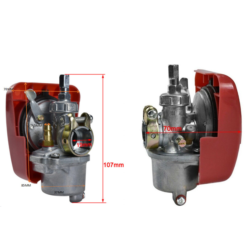 Racing Carb Carburetor For 50cc 80cc 100cc 2 Stroke Gas Motorized Bike ...