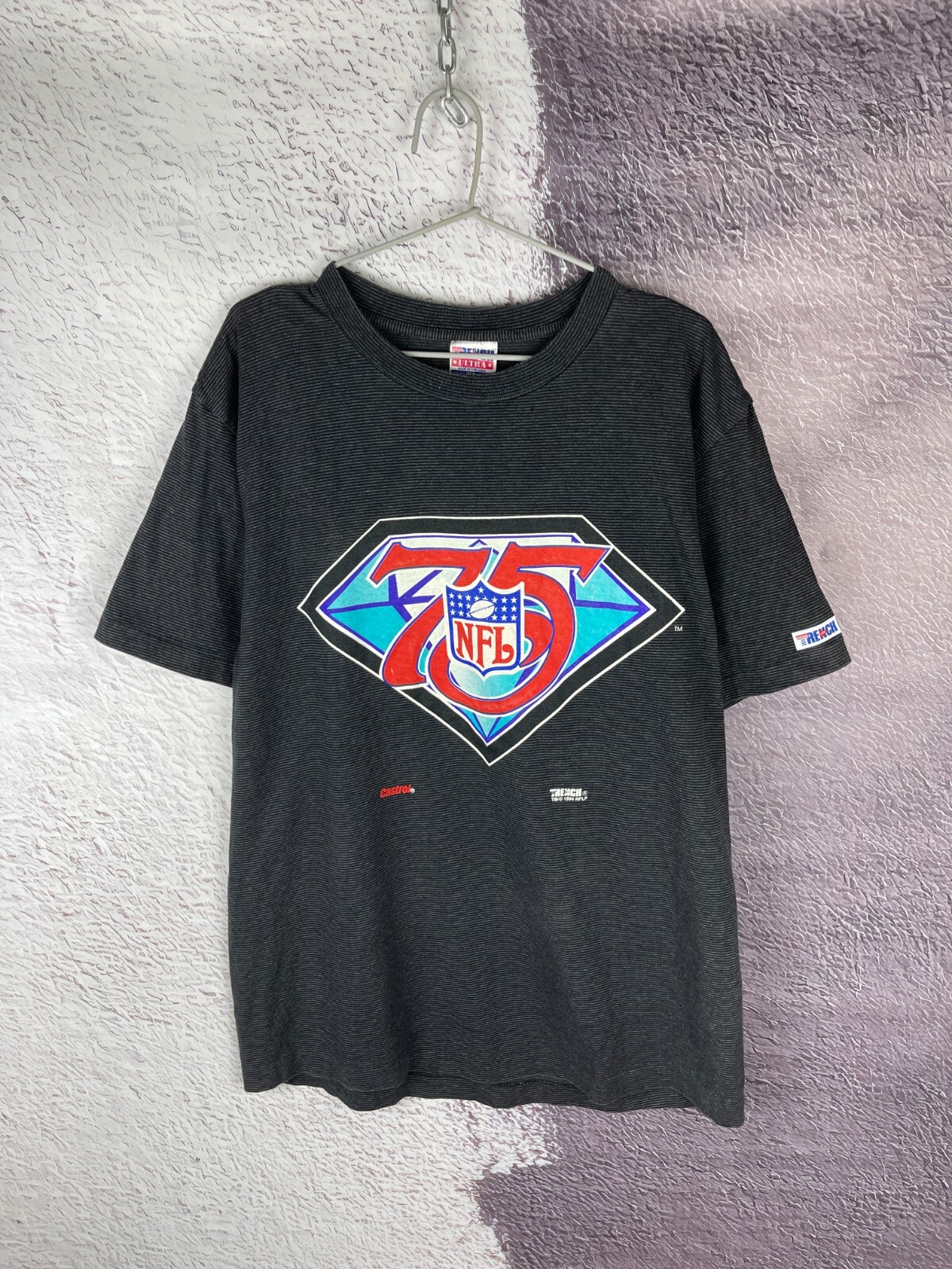 Trench 1994 NFL 75 vintage castrol single stitch USA … - Gem