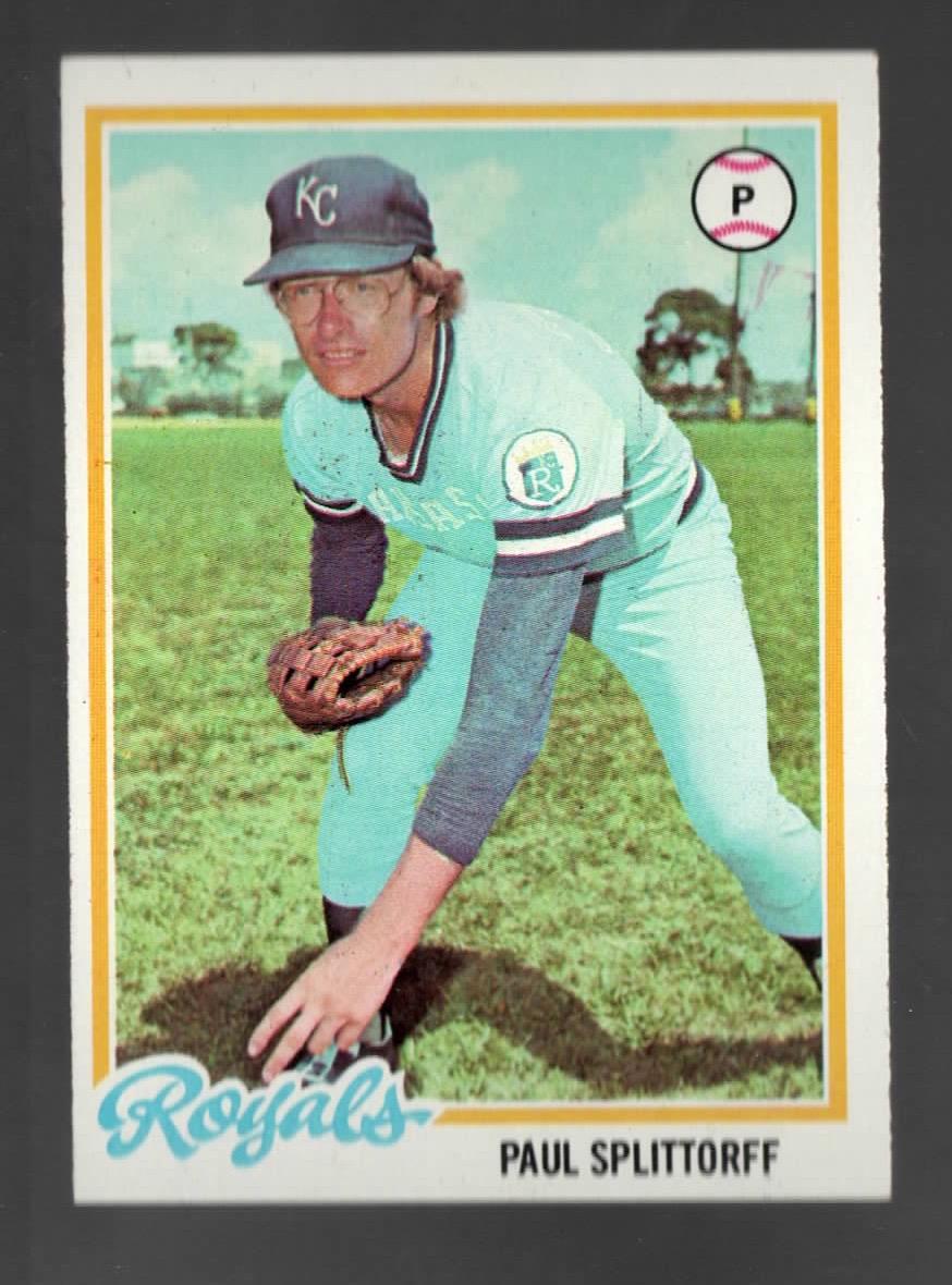 1978 Topps Paul Splittorff Kansas City Royals #638 Near Mint or Better ...