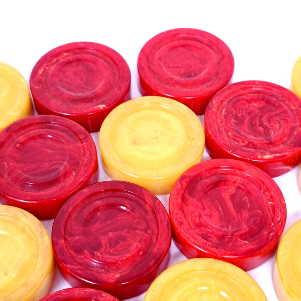 Crisloid 30 Bakelite Backgammon Butterscotch Swirl Translucent Cherry ...