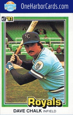 1981 Donruss Kansas City Royals Baseball Card #101 Dave Chalk | eBay